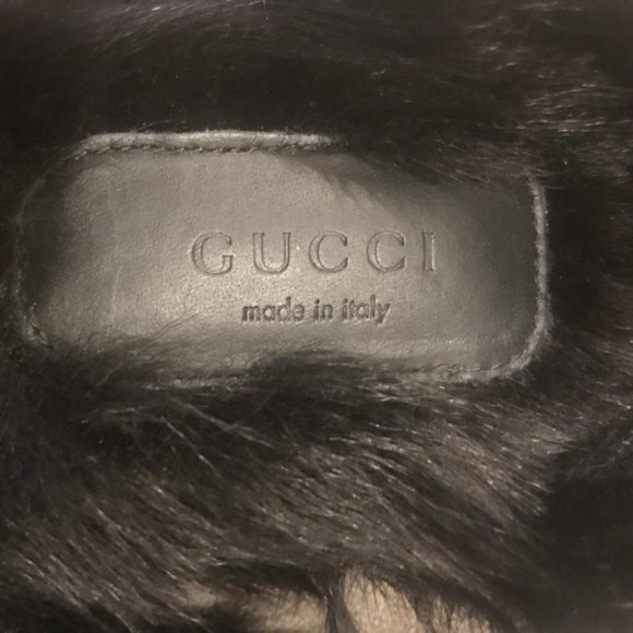 Gucci | Shoes | Gucci Princetown Zebra Leather Fur Flat Mule Slide ...